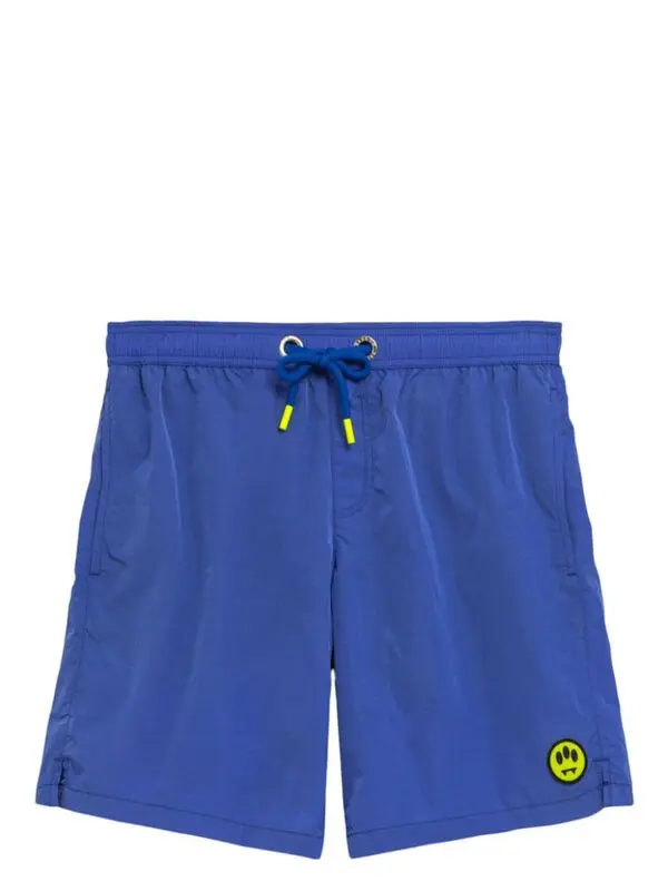 BARROW Logo Print Swim Shorts - Blue