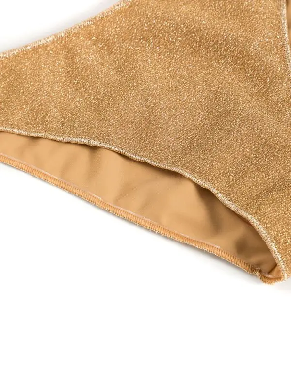 Oseree Lumière Sporty Lurex Bikini - Gold