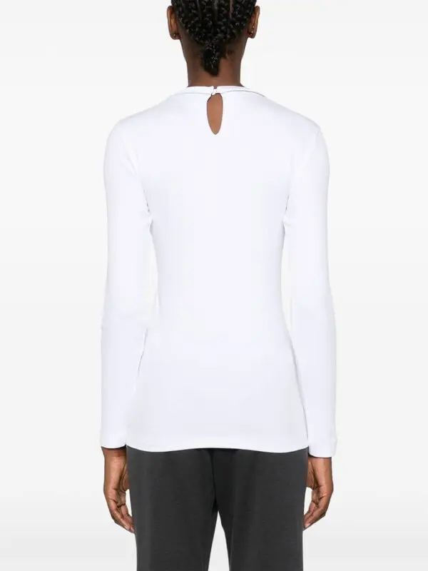 Brunello Cucinelli Beaded Trimmed T-shirt