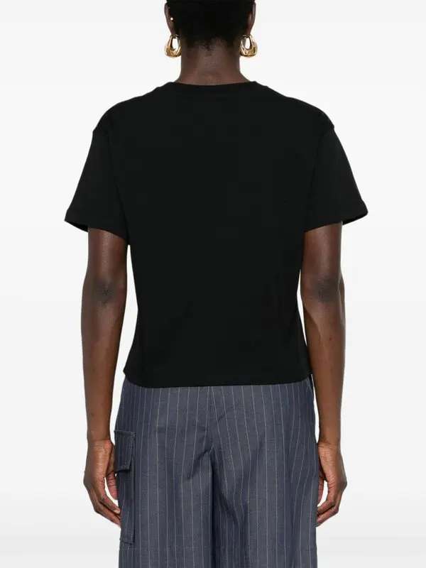 A.p.c. Logo-print Cropped T-shirt - Black
