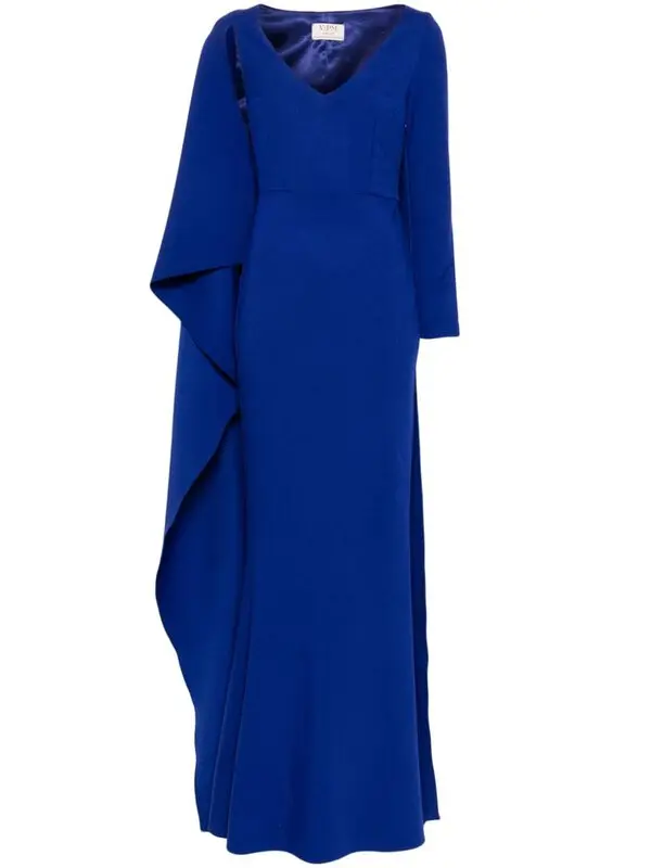 V:PM ATELIER Vinette Cape-insert Gown - Blue