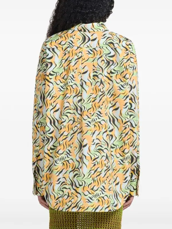Marni Abstract-print Long-sleeve Shirt