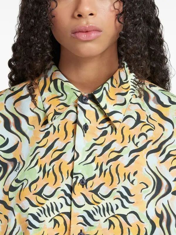 Marni Abstract-print Long-sleeve Shirt