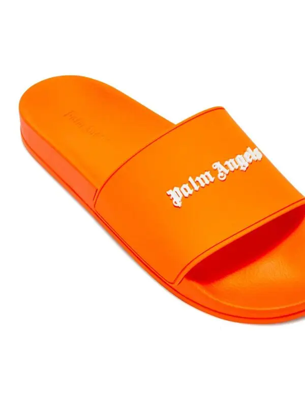 Palm Angels Logo-embossed Slides - Orange