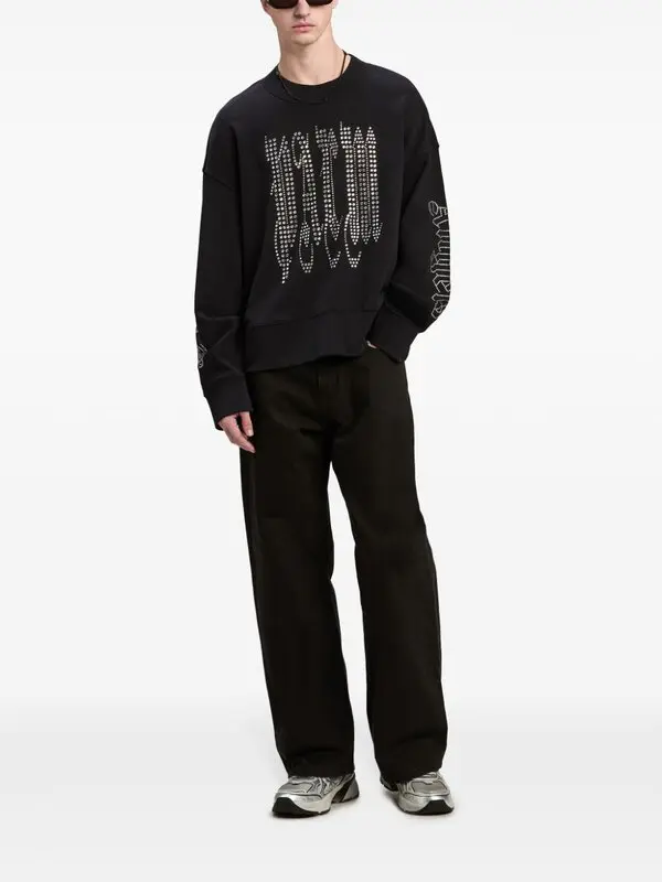 Palm Angels Studded-logo Cotton Sweatshirt
