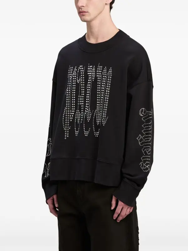 Palm Angels Studded-logo Cotton Sweatshirt