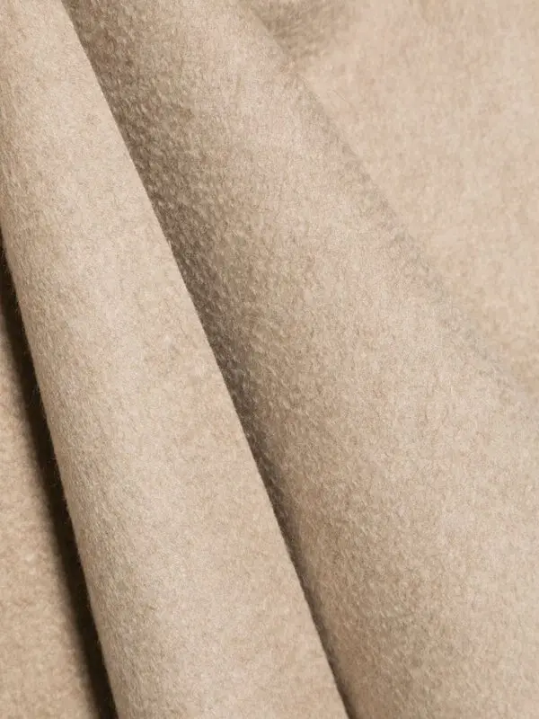 Max Mara Embroidered-logo Cashmere Scarf - Neutrals