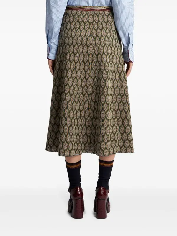 Etro Jacquard-knit Midi Wrap Skirt