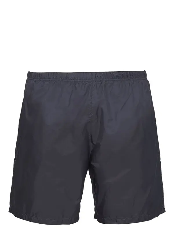 Prada Logo Patch Recycled Nylon Swim Shorts - Blue