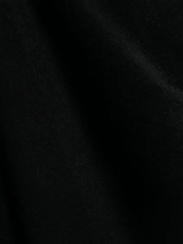 Max Mara Embroidered-logo Cashmere Scarf - Black