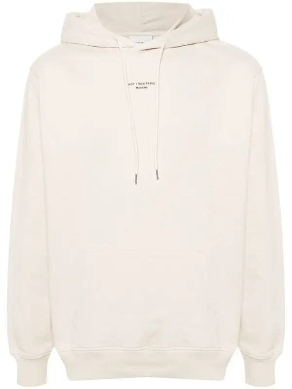 Drole De Monsieur Le Hoodie Slogan Classique - Neutrals