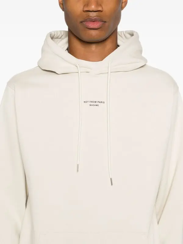 Drole De Monsieur Le Hoodie Slogan Classique - Neutrals