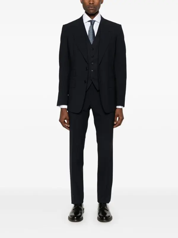 Tagliatore V-neck Paneled Waistcoat - Blue