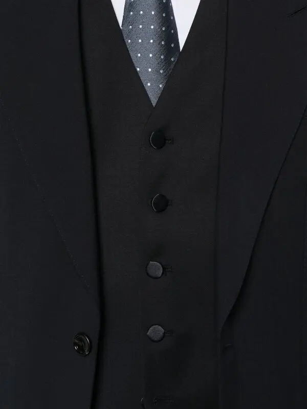 Tagliatore V-neck Paneled Waistcoat - Blue
