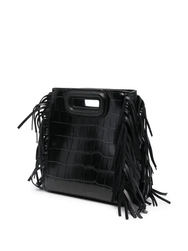 Maje Fringed Mini Bag - Black