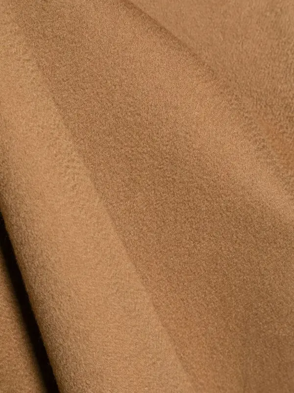 Max Mara Embroidered-logo Cashmere Scarf - Brown