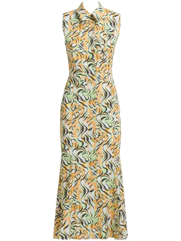 Marni Floral-print Midi Shirt Dress