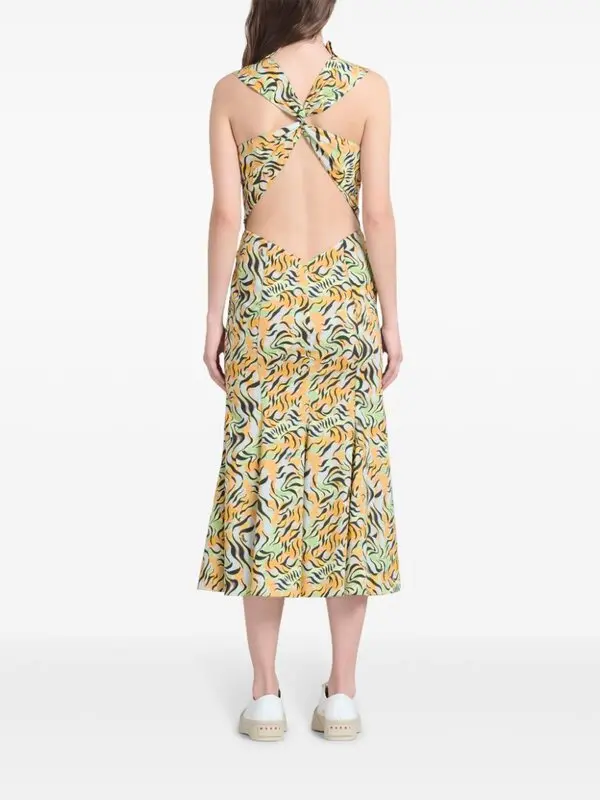 Marni Floral-print Midi Shirt Dress