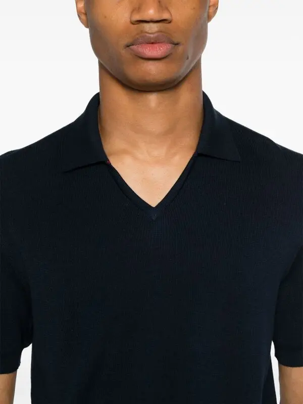 Kiton Fine-knit Cotton Polo Shirt - Blue