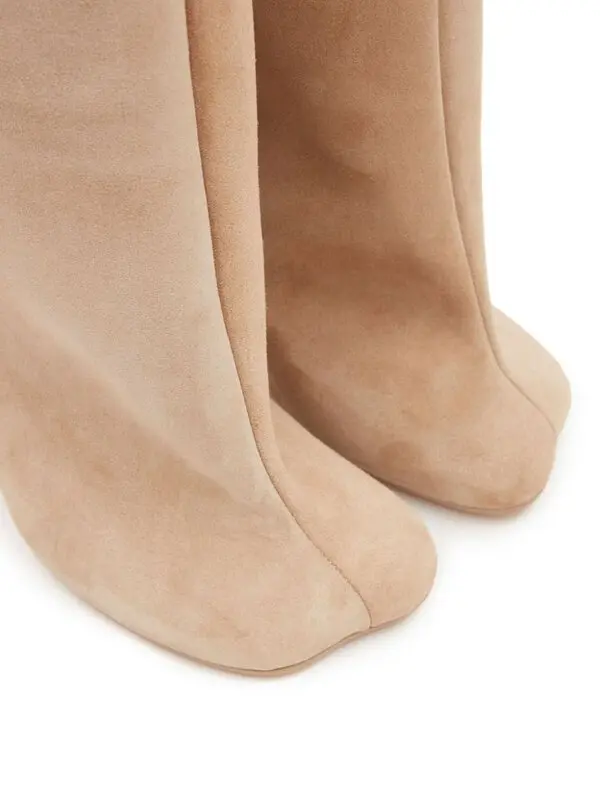MAISON MARGIELA Anatomic Slip-on Suede Boots - Neutrals