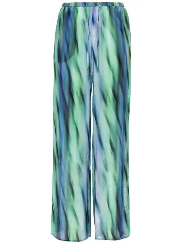 Armani Exchange Abstract-print Lightweight Straight Trousers