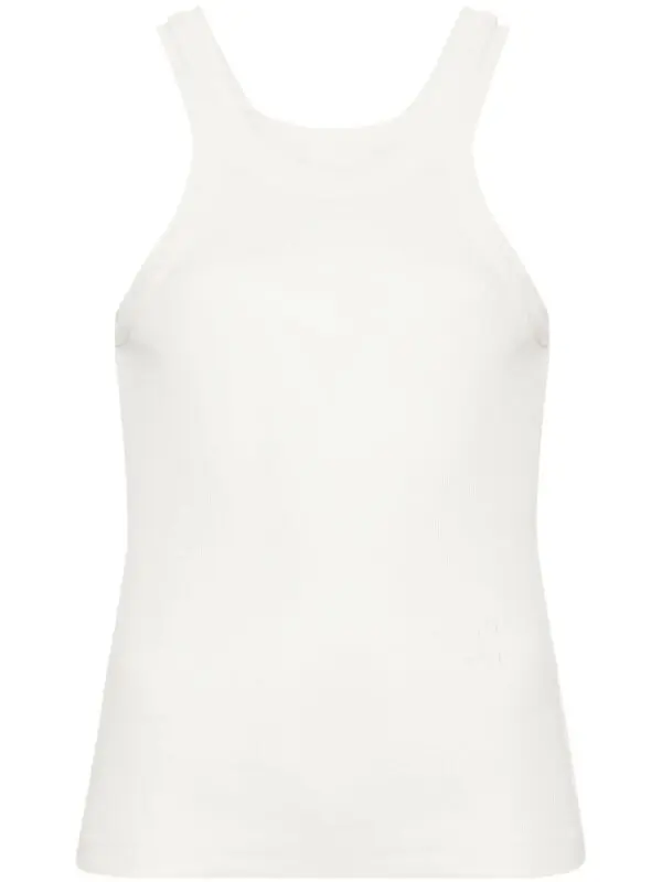 Closed Logo-embroidered Ribbed Tank Top - Neutrals