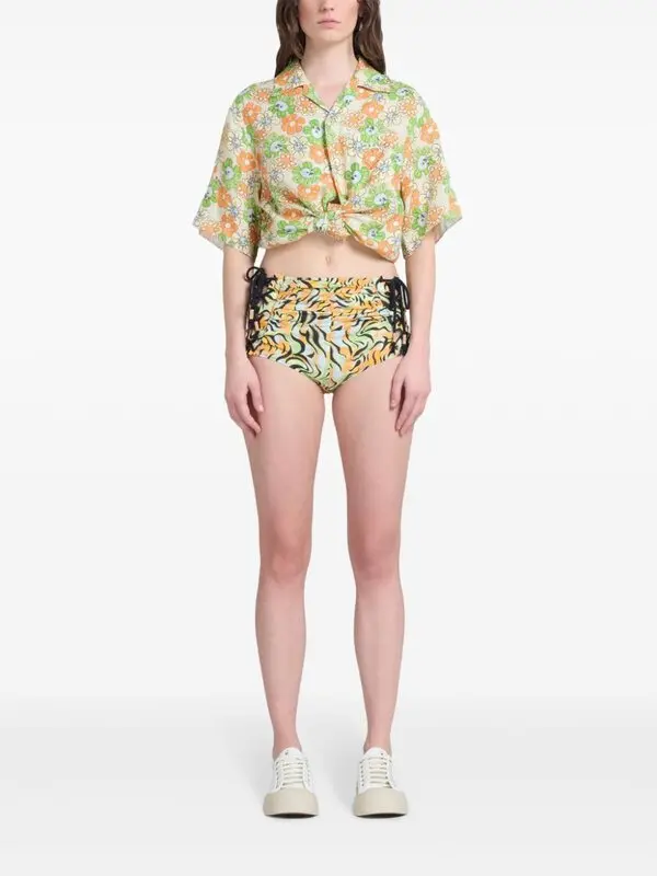 Marni Graphic-print Poplin Mini Shorts