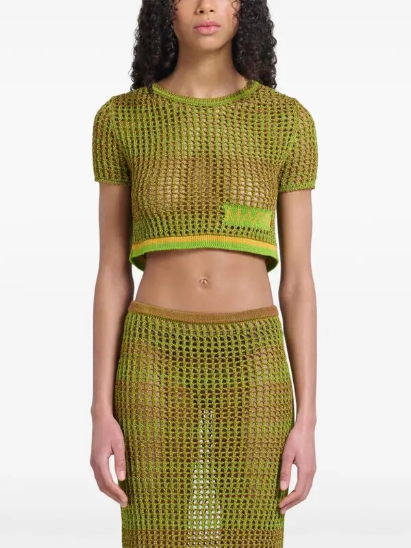Marni Crochet-knit Cropped Top