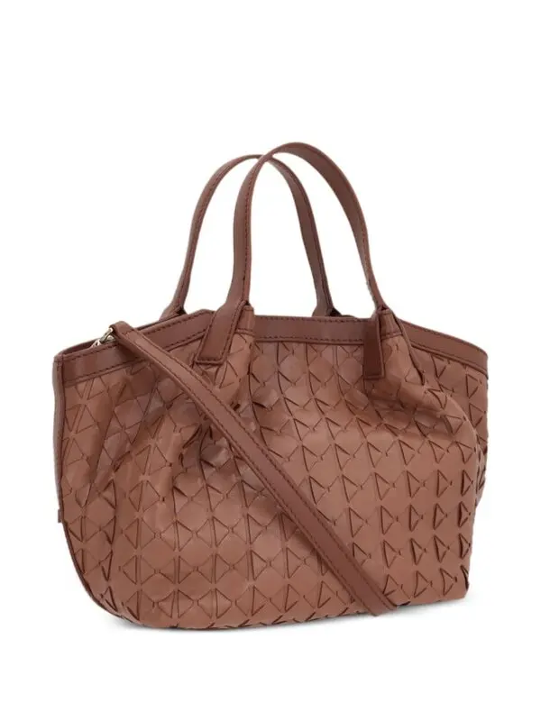 SERAPIAN Mosaico Mini Tote Bag - Brown