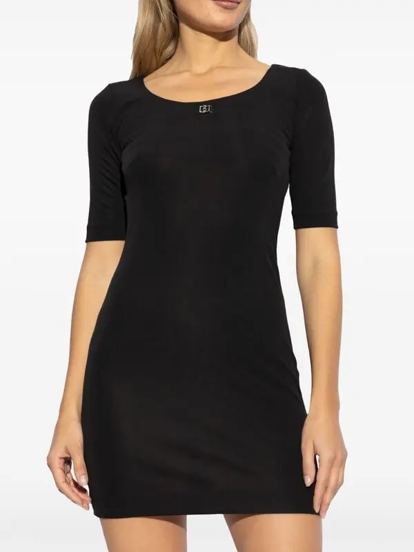 Dsquared2 Logo-plaque Mini Dress - Black