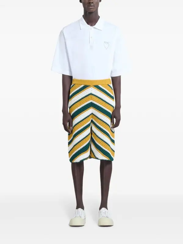 Marni Crochet-knit Shorts - Green