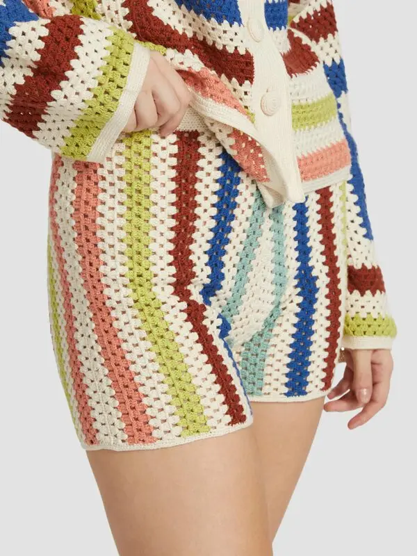 Escvdo Camino Plaza Crochet Shorts
