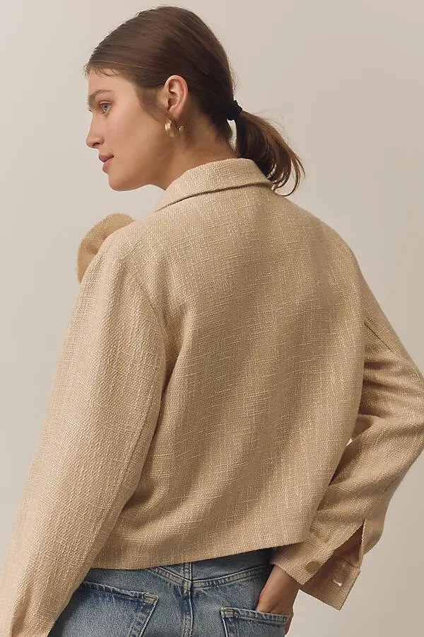 DOLAN LEFT COAST Dolan Textured 3d Rosette Lady Jacket