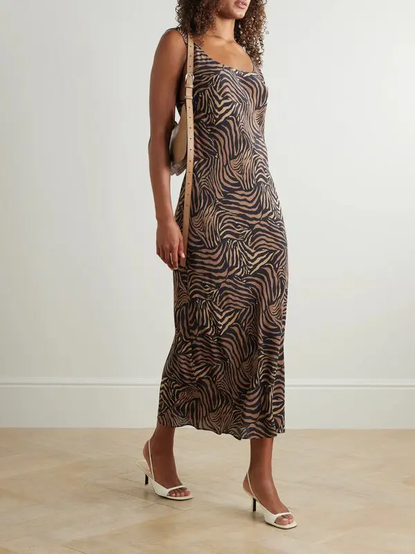 rixo bondi silk midi dress Bondi Silk Midi Dress in Purple Ikat Bloom Lilac