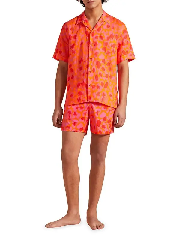 Vilebrequin New Leopard Linen Camp Shirt