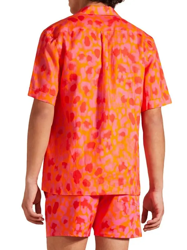 Vilebrequin New Leopard Linen Camp Shirt
