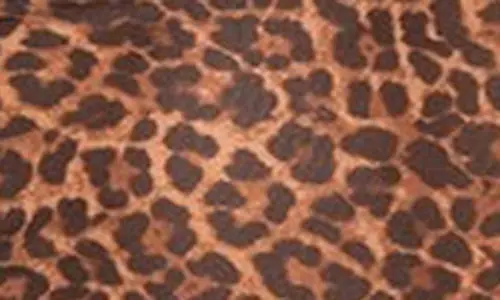EDIKTED Lidia Print Sheer Mesh Bra Top - Leopard
