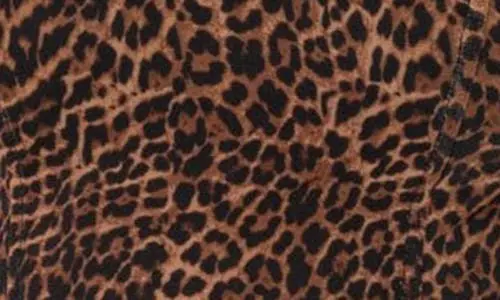 EDIKTED Leopard Print Mesh Camisole - Brown
