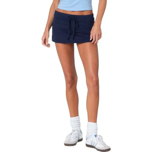 EDIKTED Bayside Drawstring Microskort - Navy