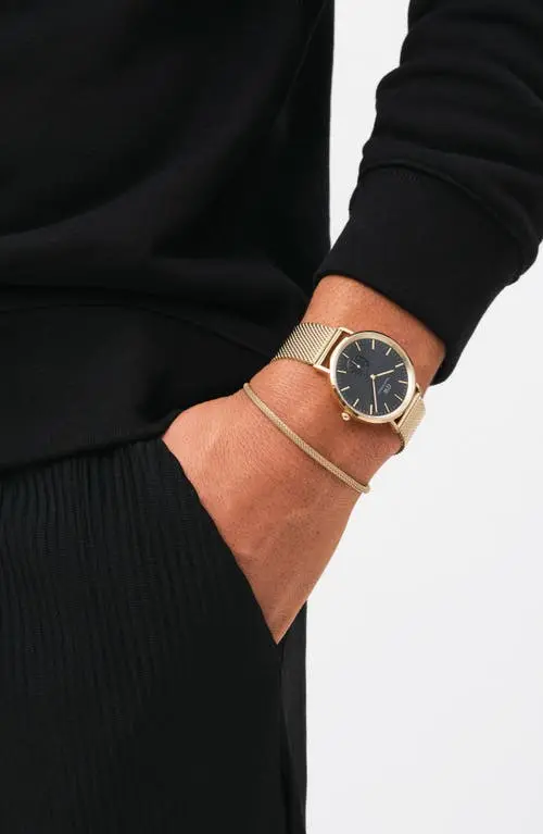 DANIEL WELLINGTON Multi Eye Mesh Strap Watch - Gold