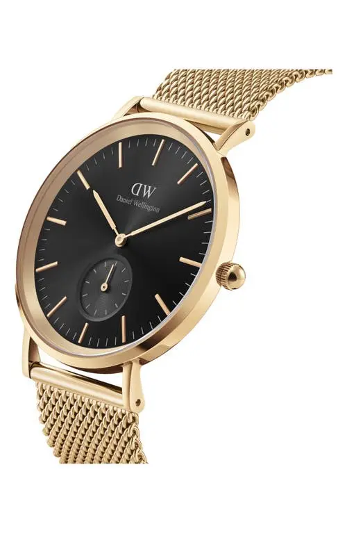 DANIEL WELLINGTON Multi Eye Mesh Strap Watch - Gold