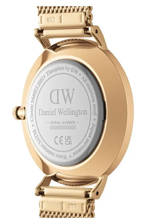 DANIEL WELLINGTON Multi Eye Mesh Strap Watch - Gold