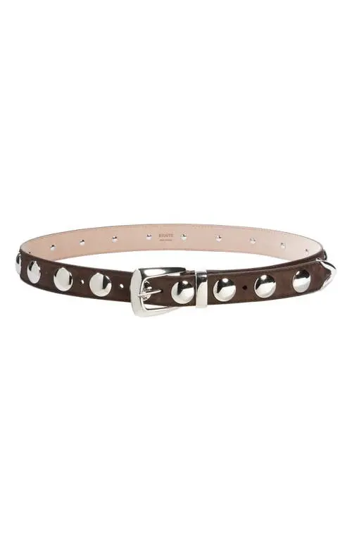 Khaite Benny Studded Suede Belt - Coffee 899