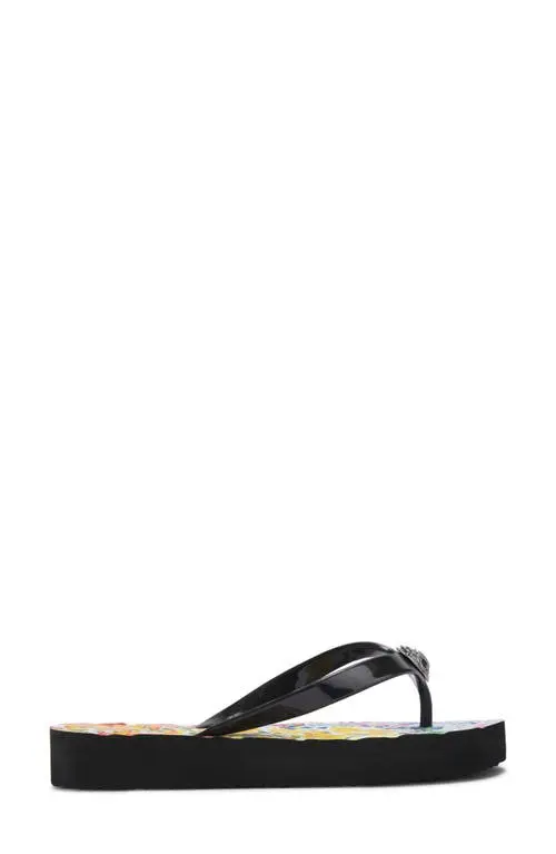 Kurt Geiger Floral Couture Kensington Platform Flip Flop