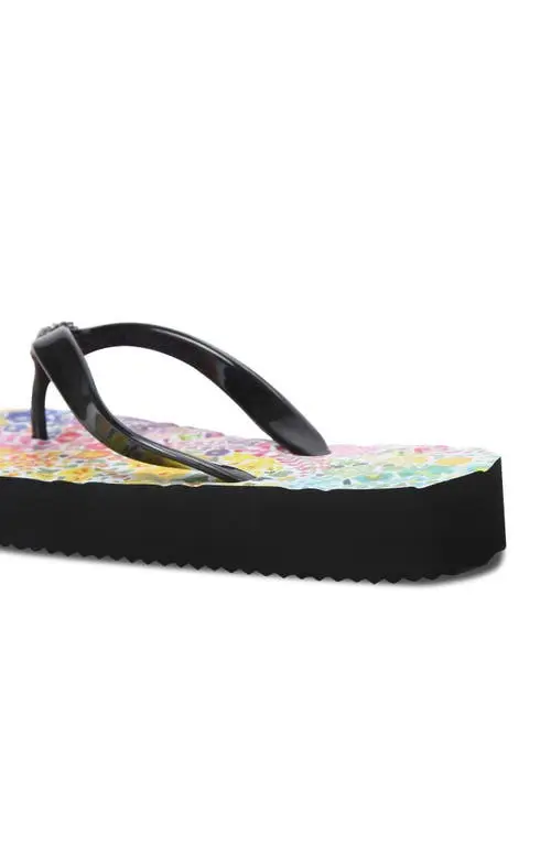Kurt Geiger Floral Couture Kensington Platform Flip Flop