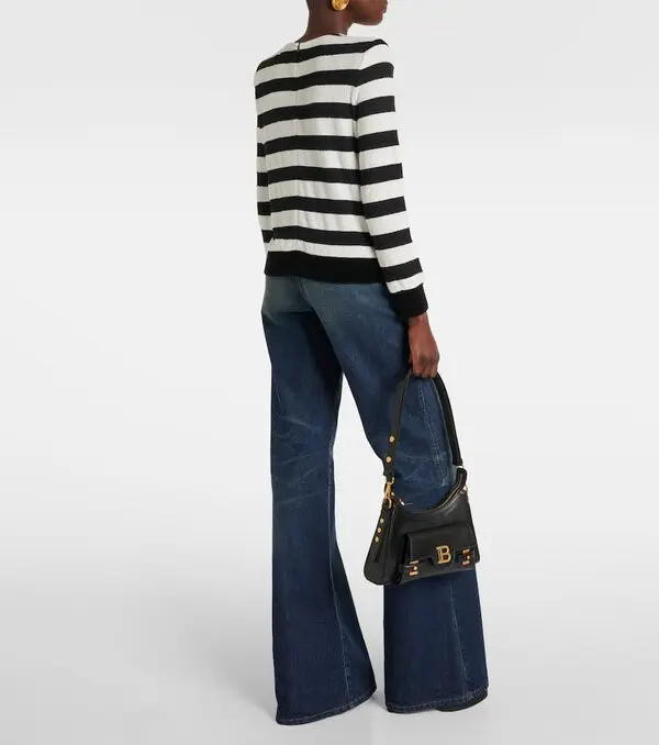 Balmain Striped Jersey Top