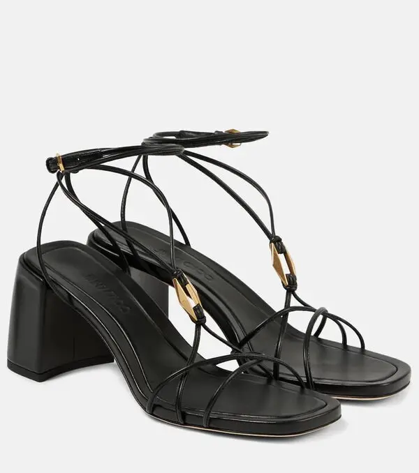 JIMMY CHOO Onyxia 70 Leather Sandals