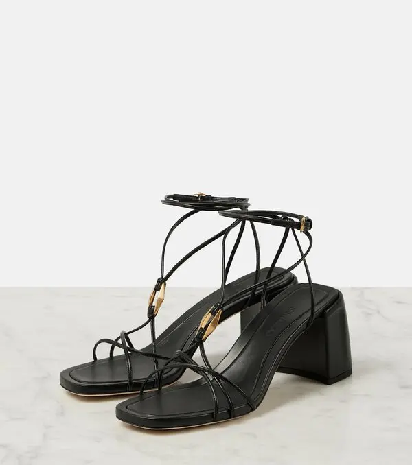 JIMMY CHOO Onyxia 70 Leather Sandals