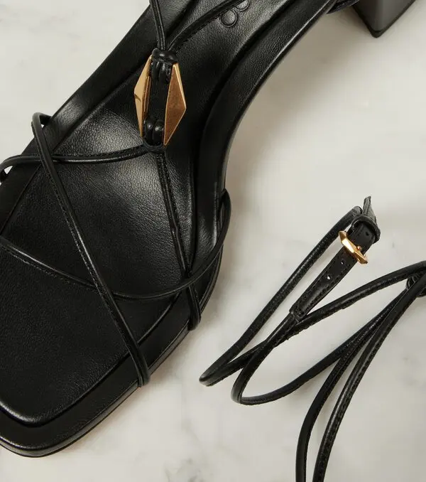 JIMMY CHOO Onyxia 70 Leather Sandals