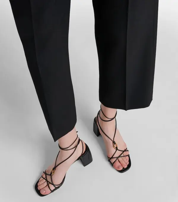 JIMMY CHOO Onyxia 70 Leather Sandals